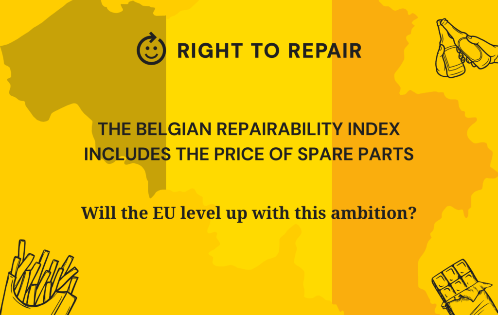 The Belgian repairability index includes the price of spare parts: will ...