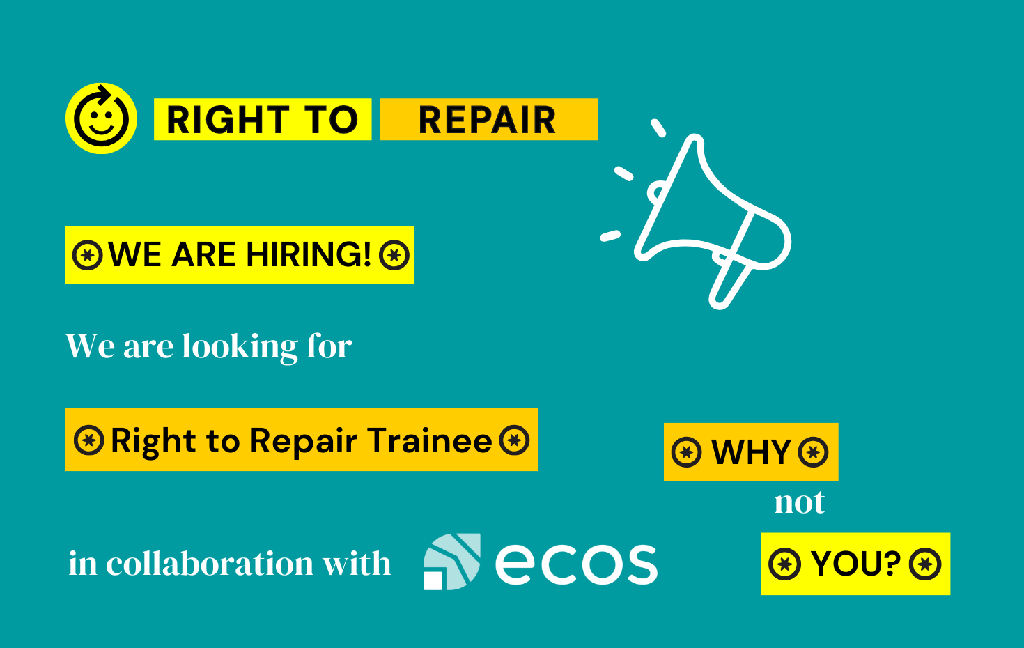 We are looking for a Right to Repair Trainee! Why not you? - Right to ...